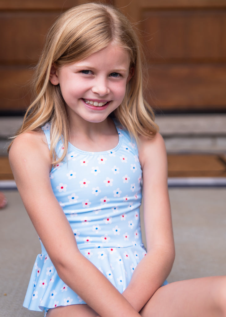 Collette Peplum Swim Patriotic Daisy James And Lottie Inc