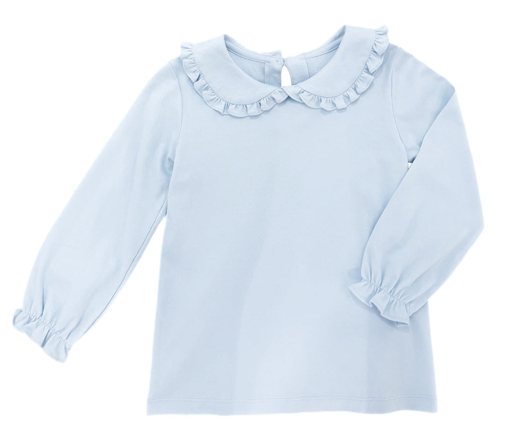 Basics Pima Peter Pan Top, Light Blue – James and Lottie INC
